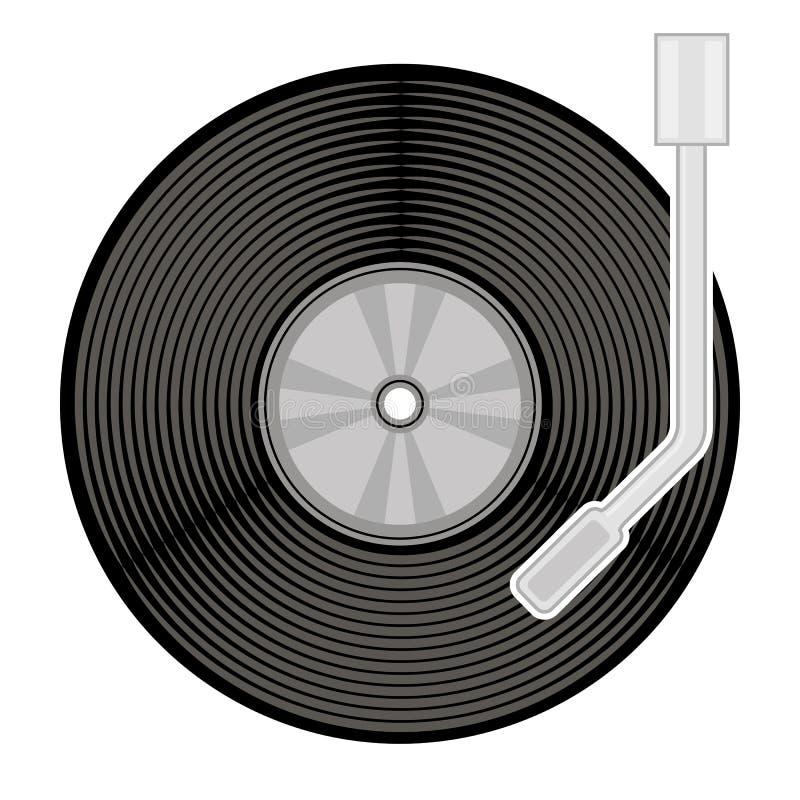 Vinyl Plate Disc Isolated on White Background. Music Retro Icon. Stock ...