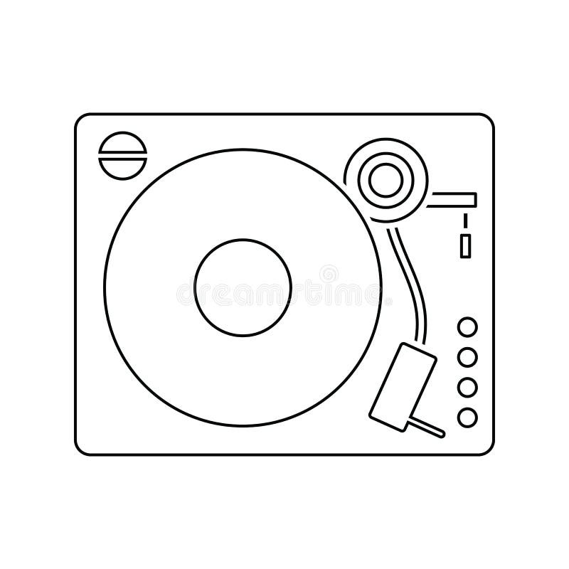 Vinyl player icon stock vector. Illustration of record - 125418230