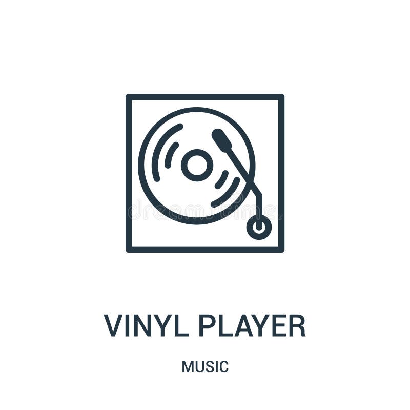 Vinyl Player Icon Vector from Music Collection. Thin Line Vinyl Player ...