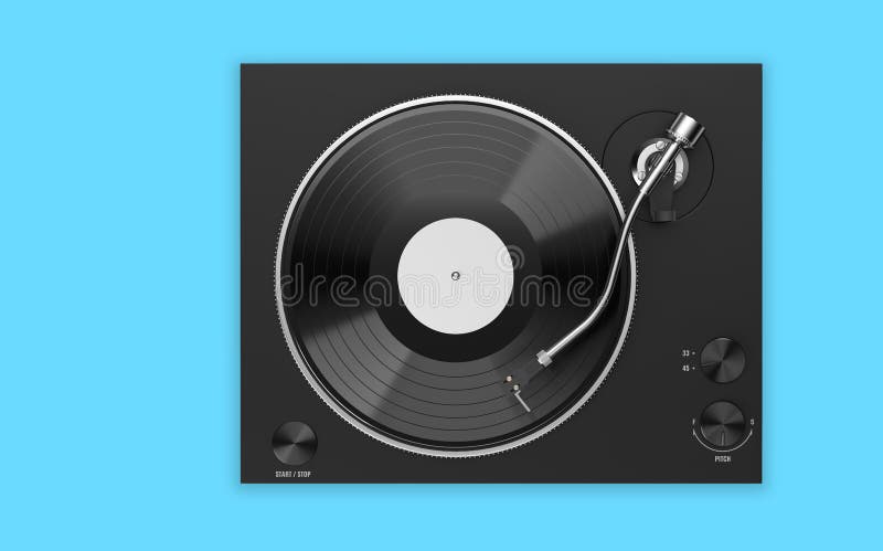 Vinyl Record Isolated on White Background. Template for Your Design ...