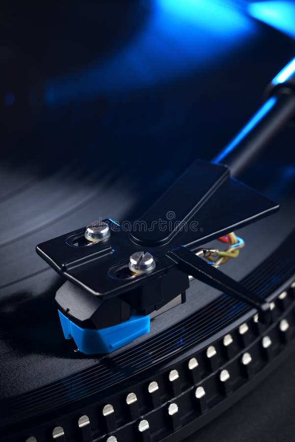 Vinyl Player Tonearm with Long Play Record Stock Photo - Image of ...