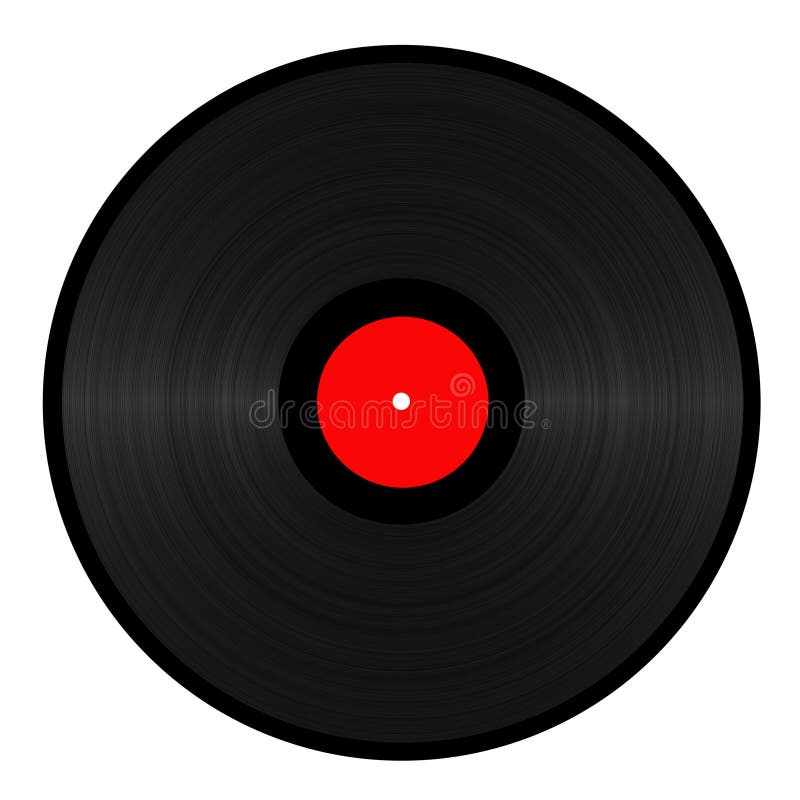 Vinyl LP Record Outline Flat Icon on White Stock Vector - Illustration ...