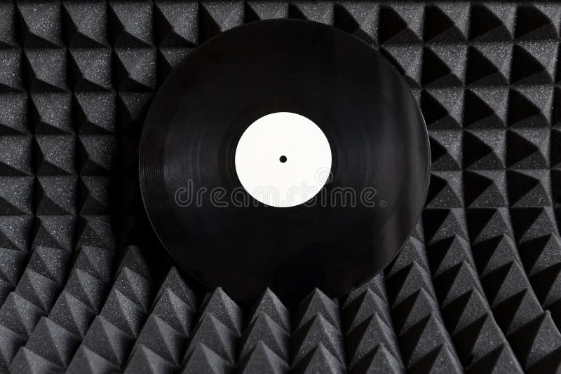 Vinyl Record on Acoustic Insulation Panel Stock Photo - Image of play ...