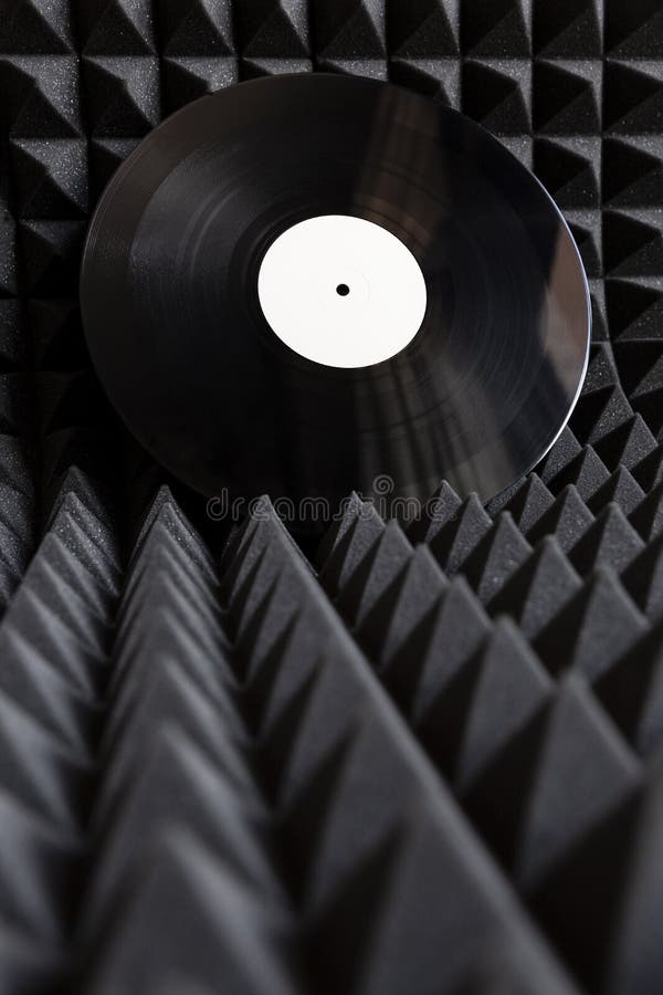 Vinyl Record on Acoustic Insulation Panel. Music Concept, Recording ...