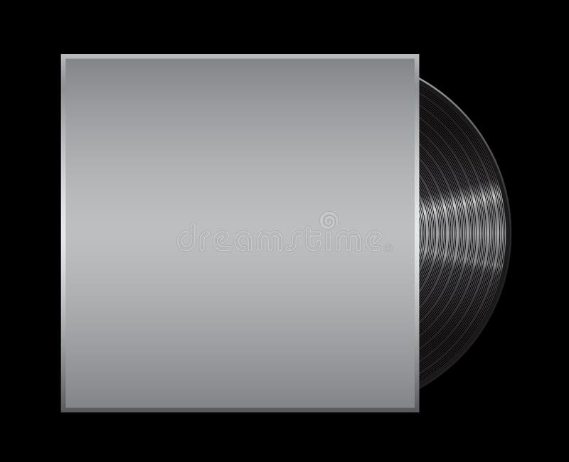 Vinyl Record on Black Background . Eps 10 Illustration Stock ...