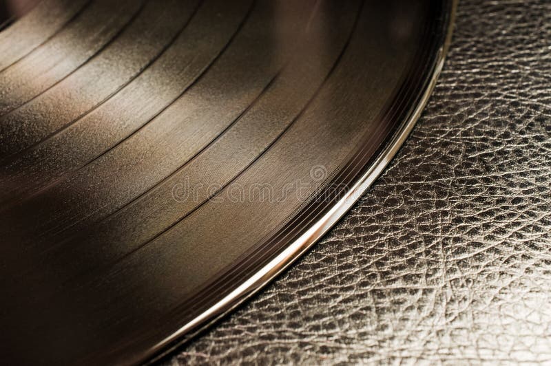 Vinyl Record on a Black Background Stock Photo - Image of light ...