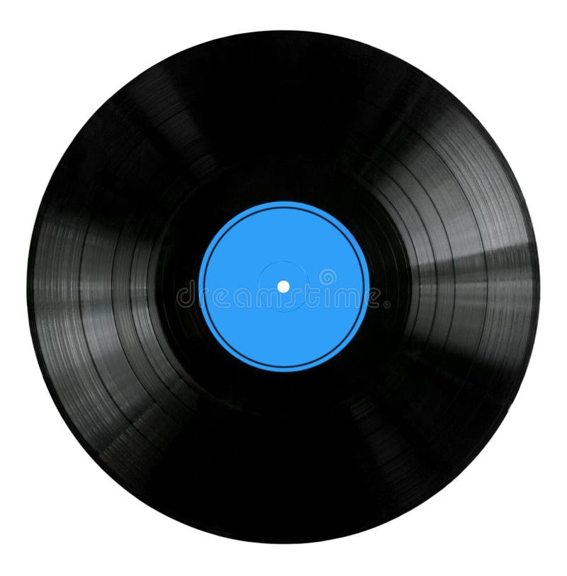Vinyl Record With Blue Label Stock Photo - Image: 4246970