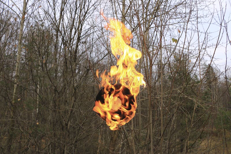 Vinyl Record Burns Bright Orange Flame Stock Image - Image of broil ...