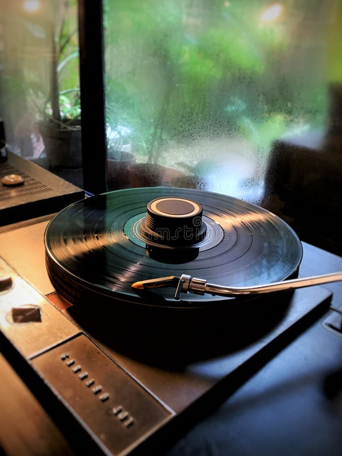 Music stock image. Image of vinyl, rain, record, cafe - 230348549