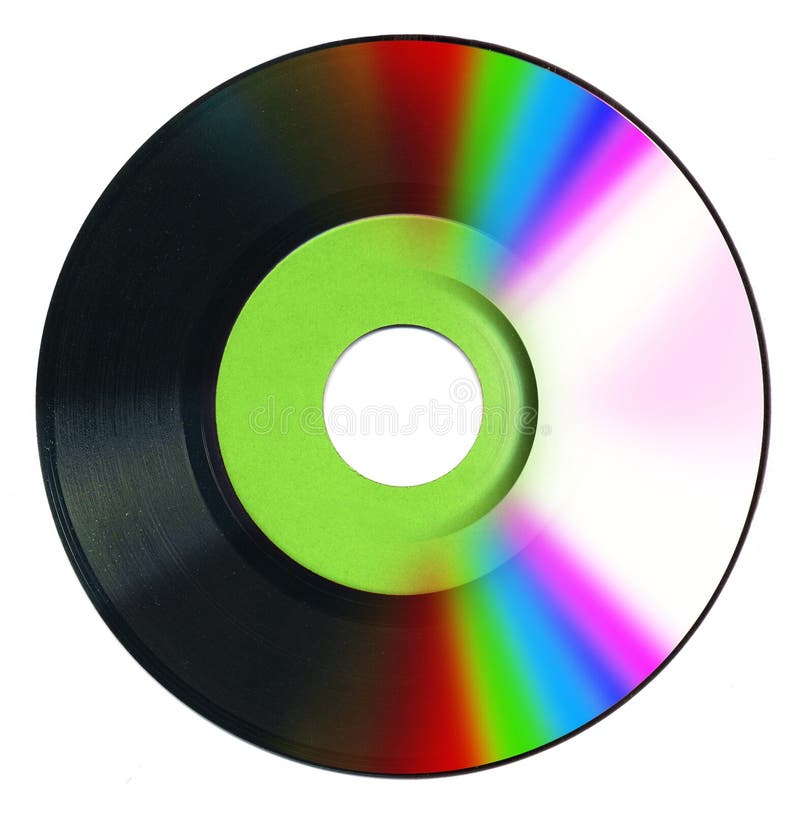 Vinyl record and Cd stock photo. Image of retro, music - 8108150