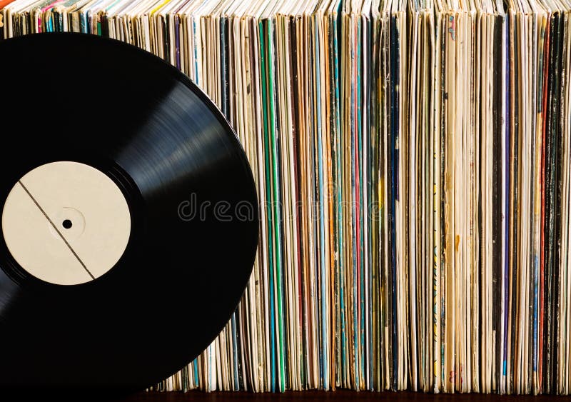 Old Vinyl Records, Collection of Albums Stock Image - Image of revival ...