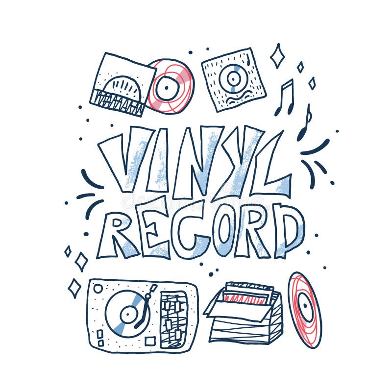 Vinyl Record Concept. Vector Color Text Template. Stock Vector ...