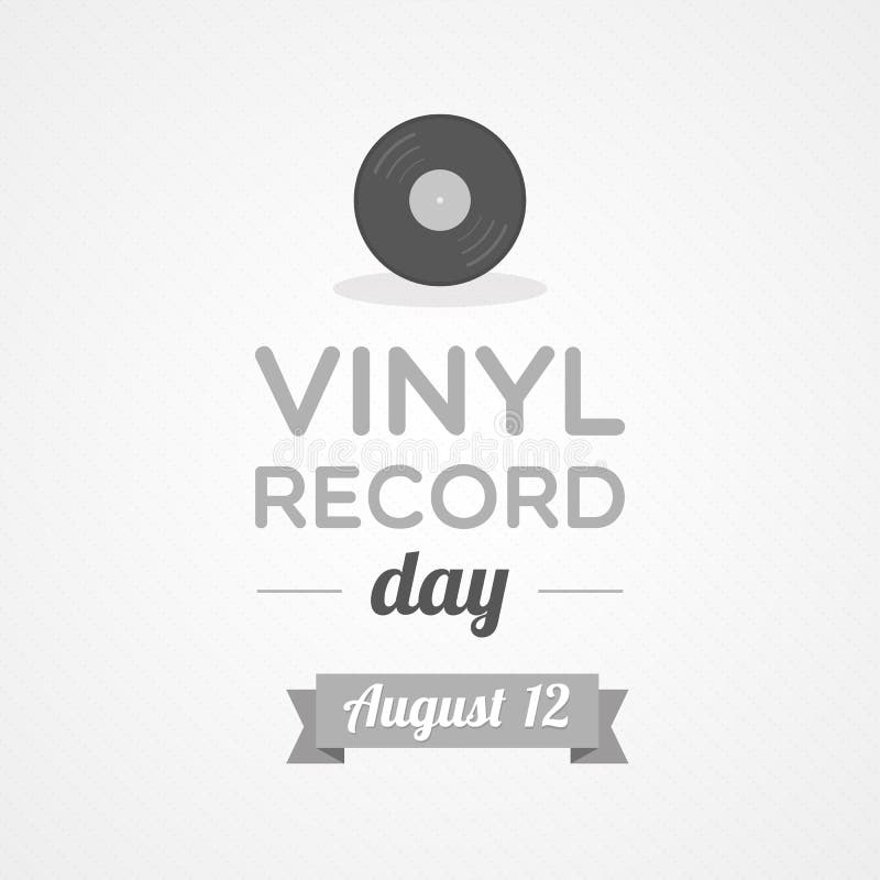 Vinyl Record Day. August 12. Vector Illustration, Flat Design Stock ...