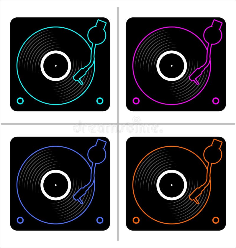 Vinyl Record Disc Flat Simple Concept Vector Illustration Stock ...