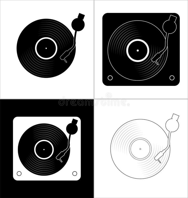 Vinyl Record Disc Flat Simple Concept Vector Illustration Stock ...