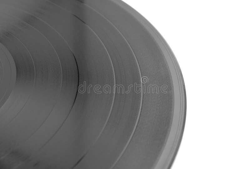 Vinyl Record Disc with Isolated Over a White Background. Black Vinyl ...