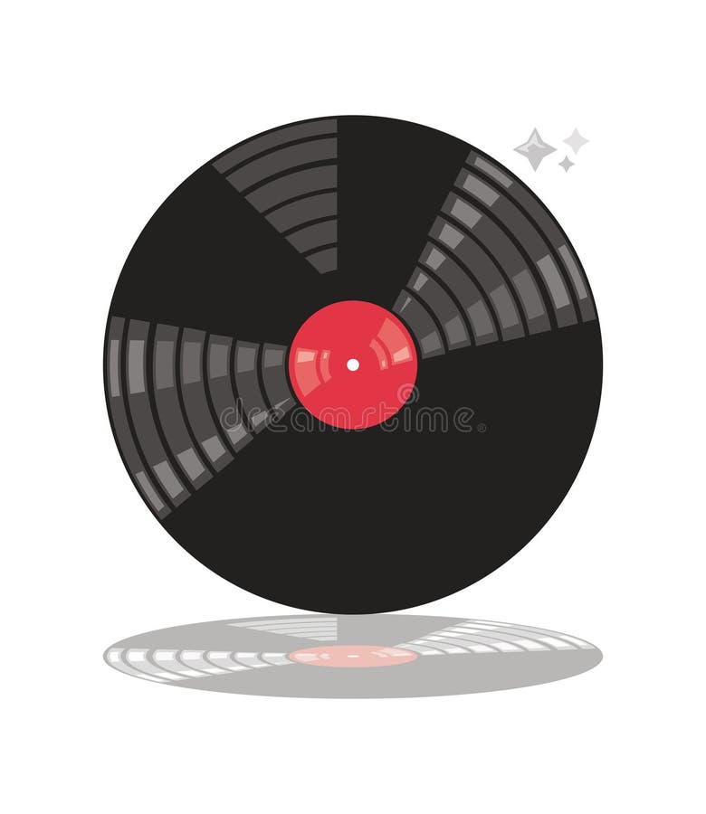 Vinyl record disc music stock illustration. Illustration of disco ...