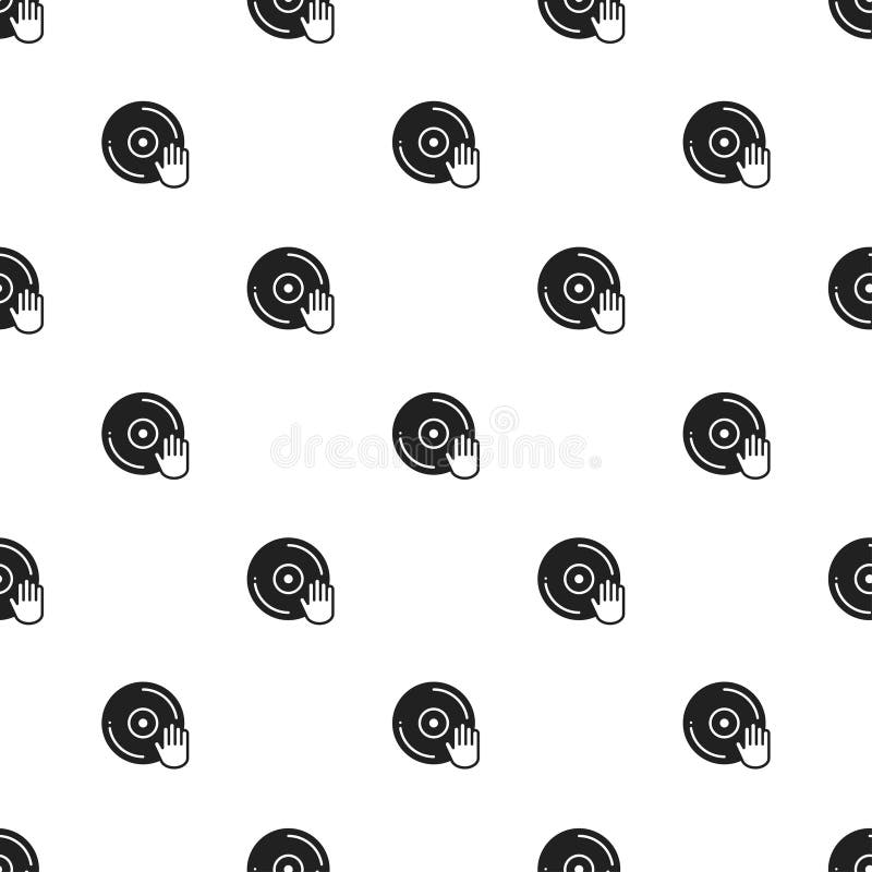 Vinyl Record Disco Dance Nightlife Seamless Pattern. Stock Vector ...