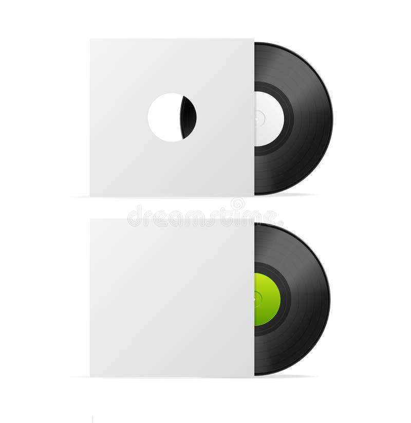 Vinyl Record in Empty Paper Case. Vector Stock Vector - Illustration of ...