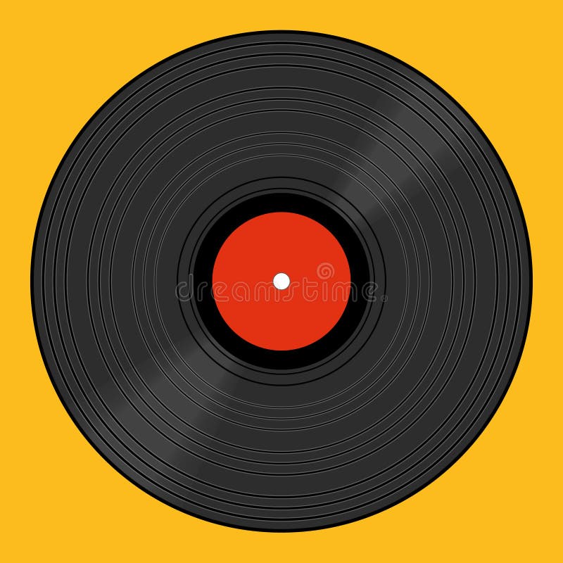 Vinyl Record Orange Label Stock Illustrations – 527 Vinyl Record Orange ...