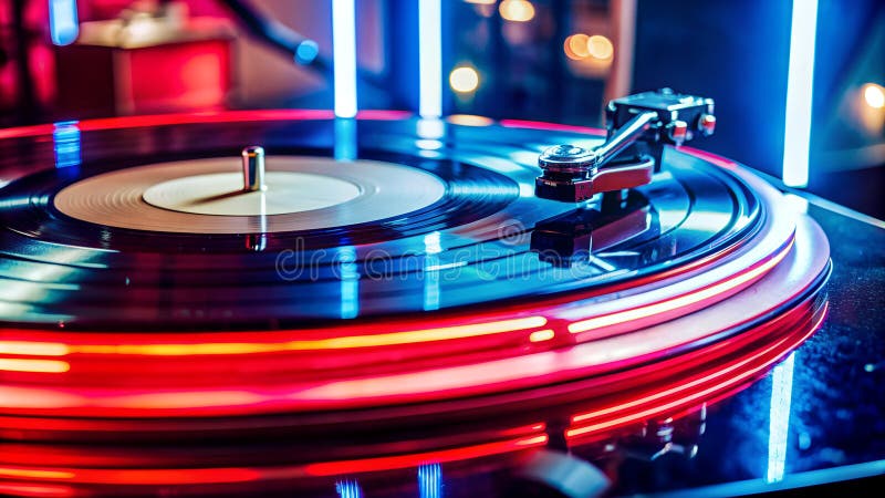 Vinyl Record Featuring a Retro Texture Against a Background Infused ...