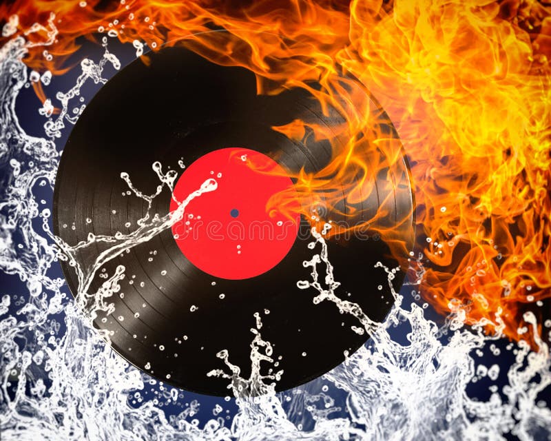Vinyl record stock image. Image of fire, roll, audio - 91911879