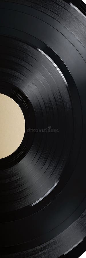 Vinyl Record Grooves in Black with Subtle Reflections and Smooth ...