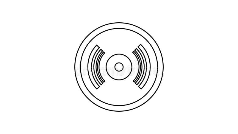 Vinyl Record Icon Animation Stock Footage - Video of black, classic ...
