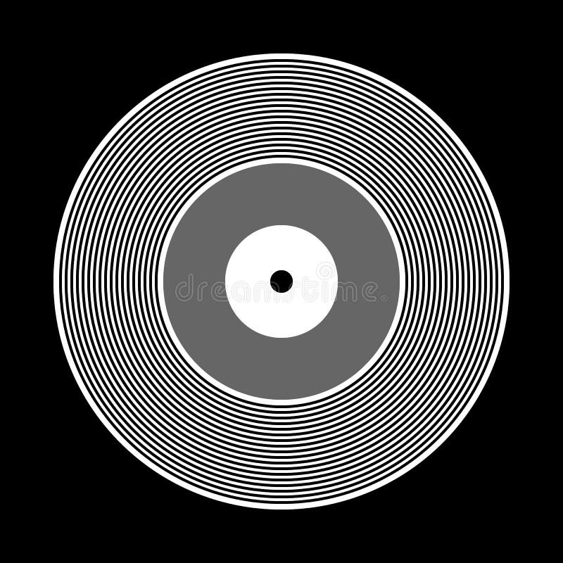 Vinyl record icon. stock illustration. Illustration of melody - 95273281