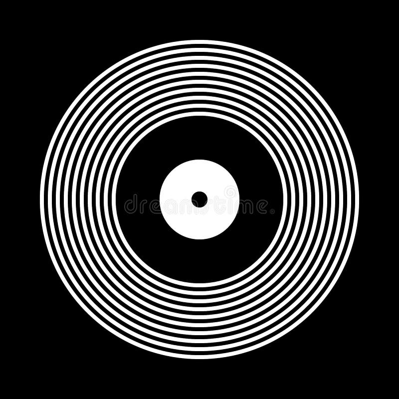 Vinyl record icon. stock illustration. Illustration of analog - 95273418