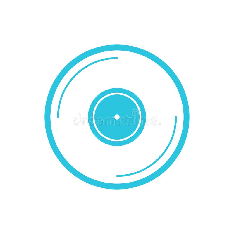 Vinyl Record Icon. from Blue Icon Stock Vector - Illustration of retro ...