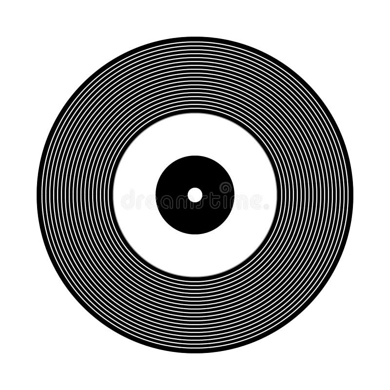 Vinyl record icon. stock illustration. Illustration of equipment - 95273420