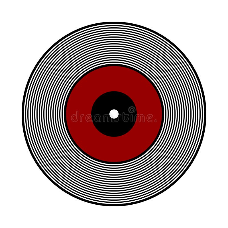 Vinyl record icon. stock illustration. Illustration of soundtrack ...
