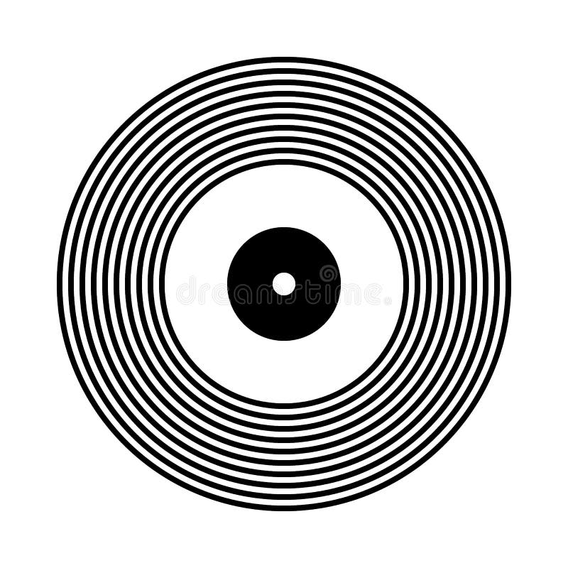 Vinyl record icon. stock illustration. Illustration of equipment - 95273420