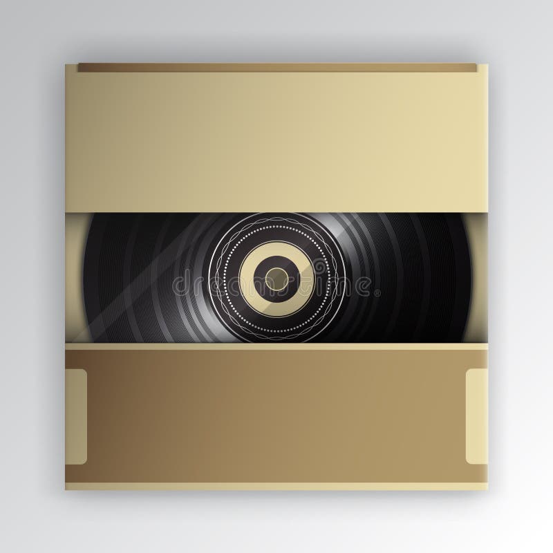 Vinyl Record Inside the Package Stock Vector - Illustration of label ...