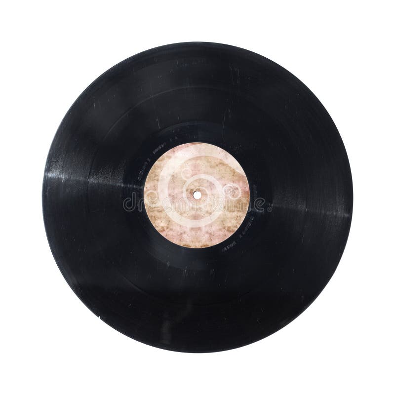 Vinyl record isolated stock photo. Image of inch, isolated - 43603324