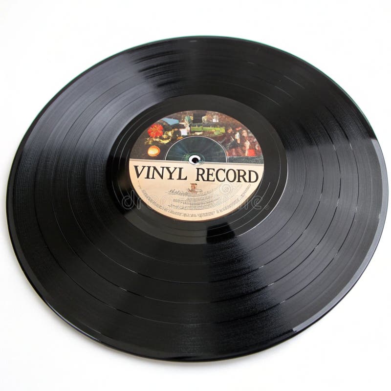 Vinyl Record Isolated on Transparent Background Stock Illustration ...