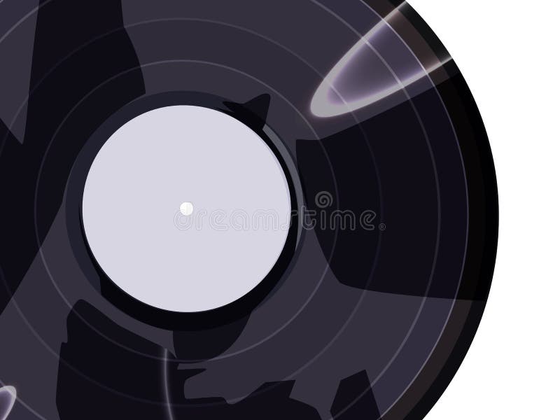 Vinyl Record Isolated on a White Background Stock Illustration ...