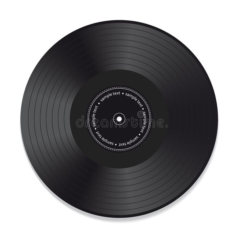 Vinyl Record Isolated on White Background Stock Vector - Illustration ...