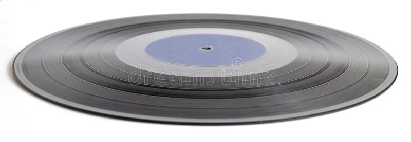 Vinyl Record Isolated on White Background Stock Photo - Image of media ...