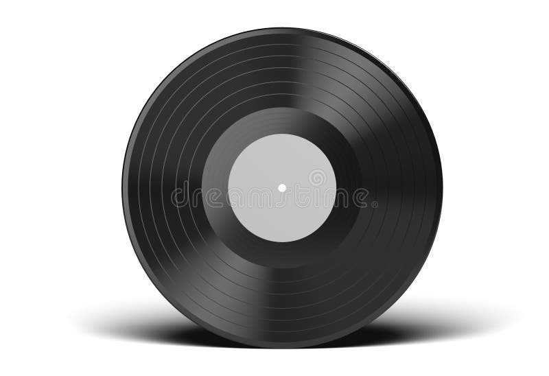 Vinyl Record Isolated on White Background. Template for Your Design ...
