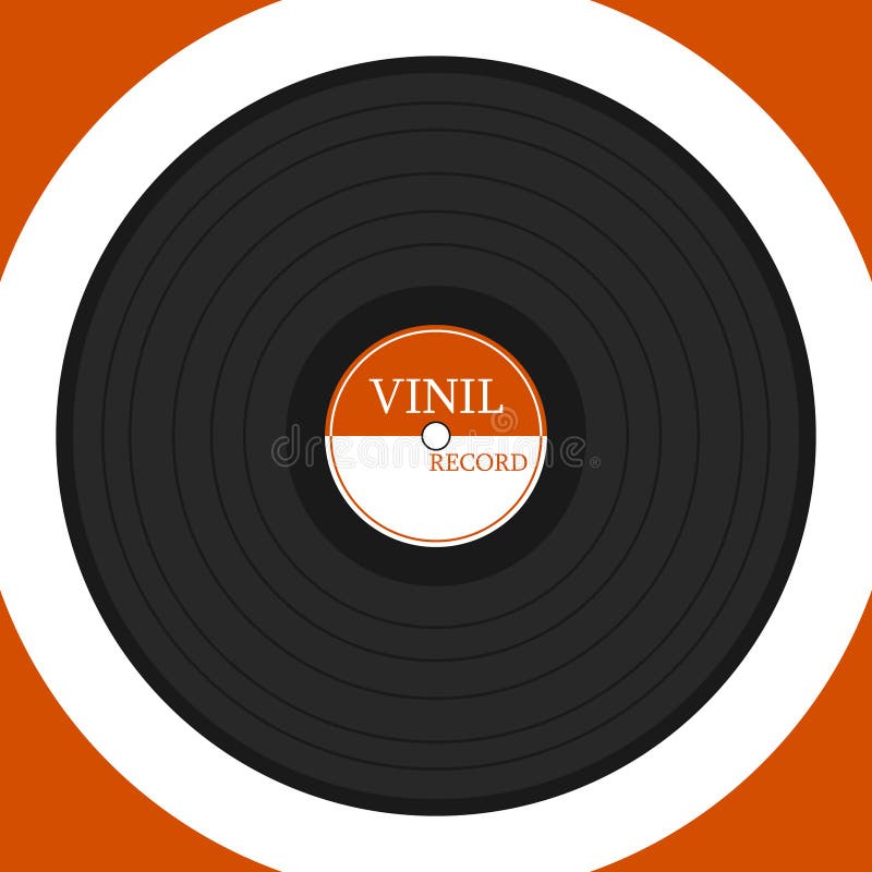 Vinyl Record Isolated on White. Vintage Vinyl Record Stock Illustration ...