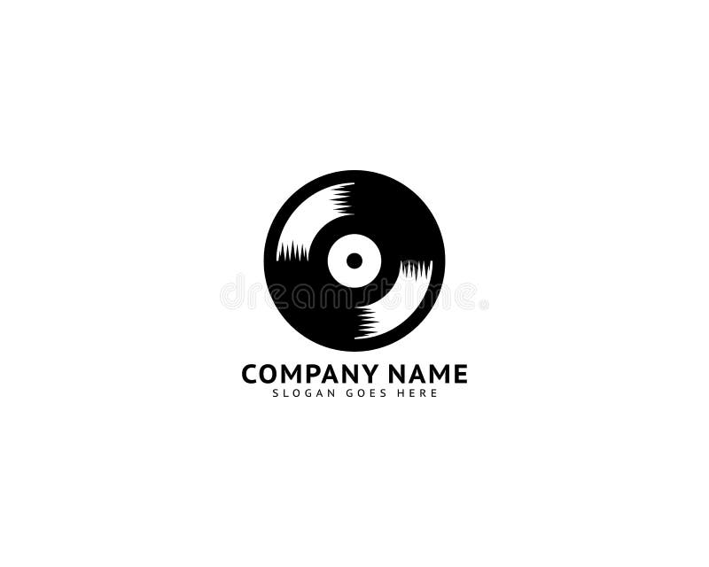 Vinyl Record Logo Template Design Vector Stock Vector - Illustration of ...