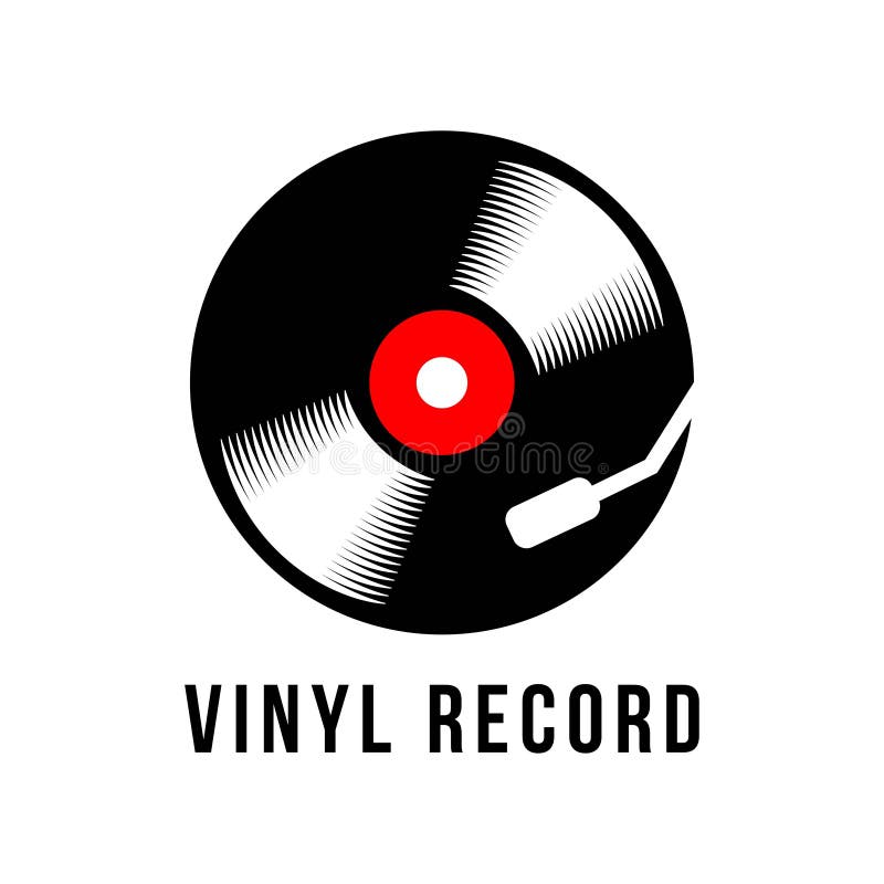 Vinyl record logo template stock vector. Illustration of label - 209880301