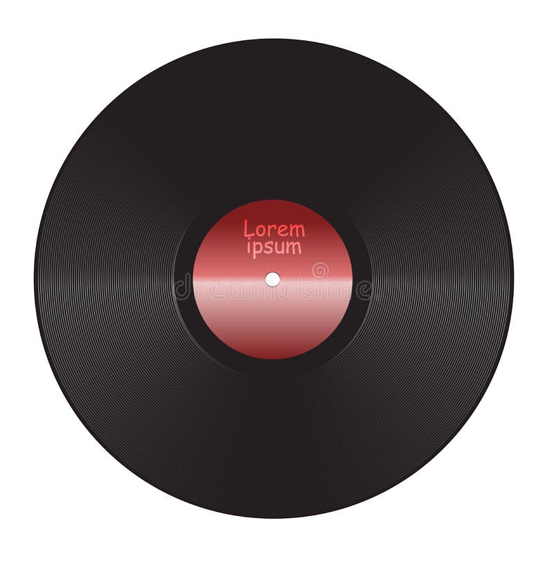 Vinyl Record LP Album Disc Vector Illustration. Vinyl Record Stock ...