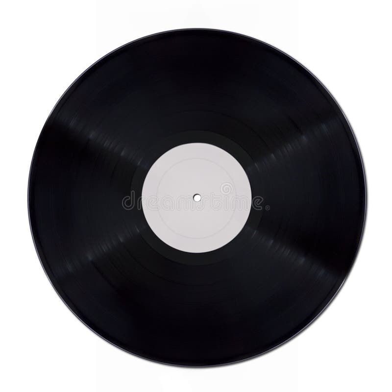 Vinyl Record Mockup with Copy Space on White Background Stock Photo ...