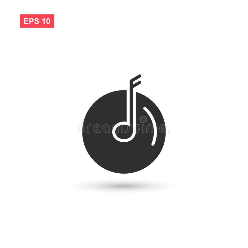 Vinyl Record Music Notes Icon Vector Isolated 4 Stock Vector ...