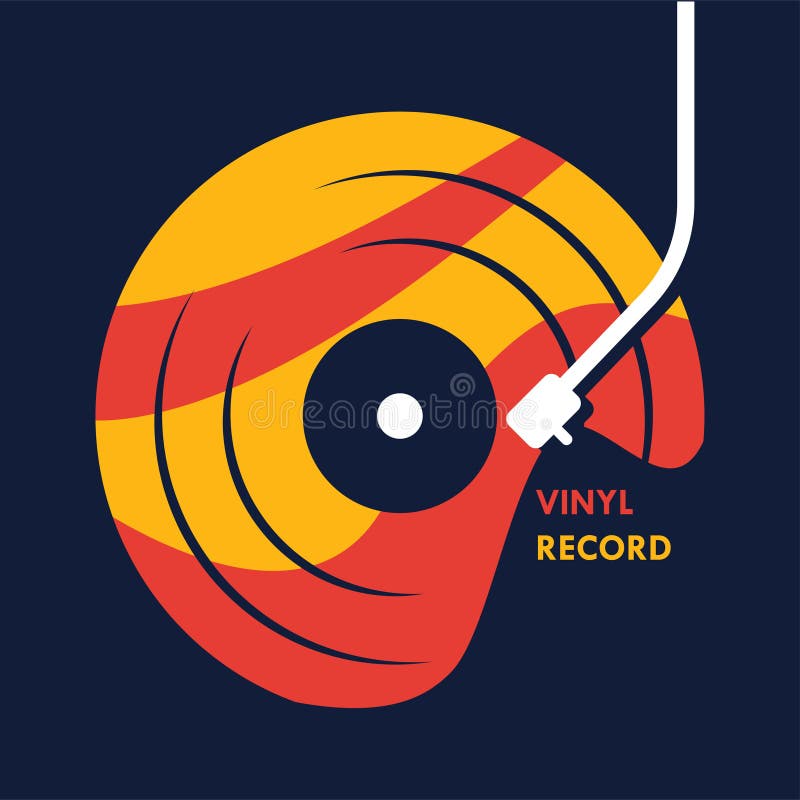 Vinyl Record Music Wave Abstract Vector Colorful Background Graphic ...