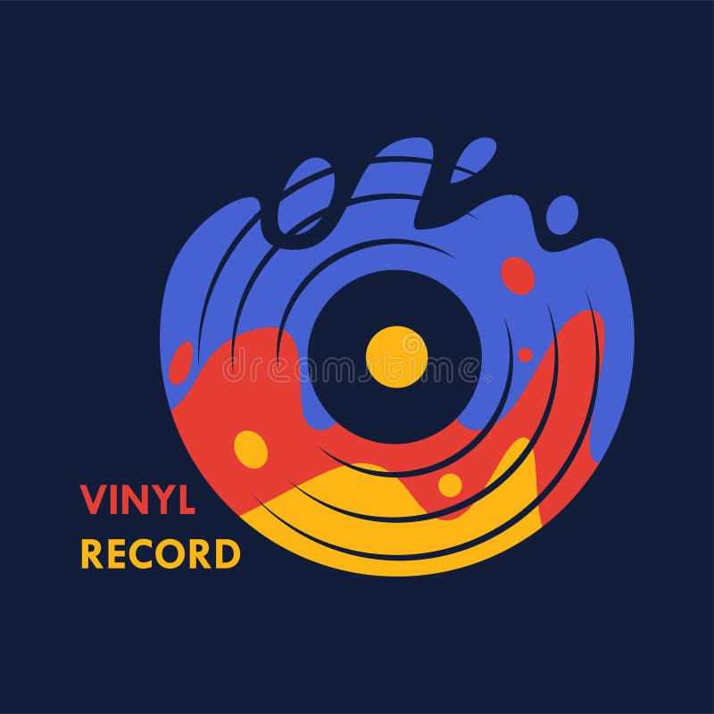 Vinyl Record Music Wave Abstract Vector Colorful Background Graphic ...