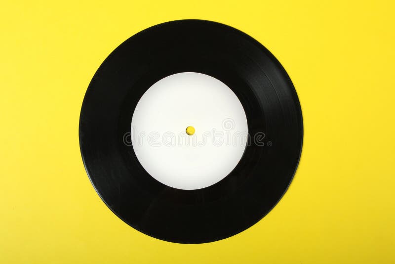 Vinyl record stock photo. Image of music, yellow, listen - 89631578